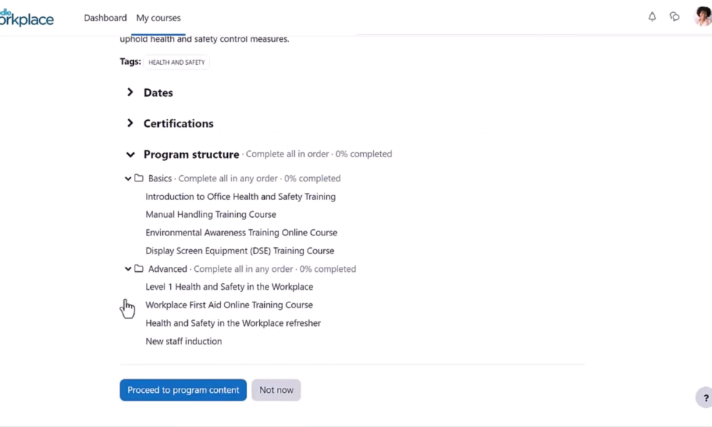 How To Navigate Courses And Programs With Moodle Workplace 4