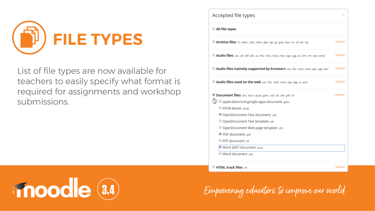 Easily Specify Assignment And Workshop Submissions Format With A File