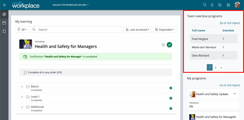 Customise reporting for your LMS with Moodle Workplace 3.11.3 - Moodle