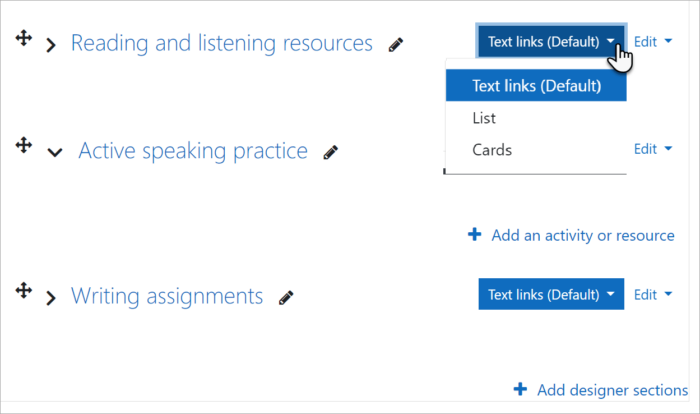 Mix and match your course layout with the Designer plugin - Moodle