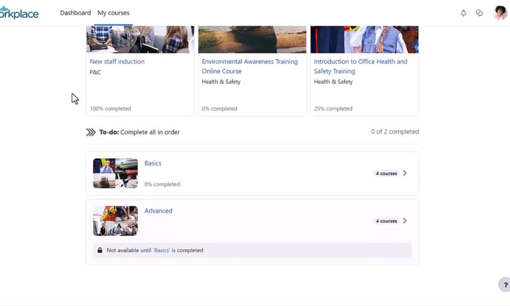 How to navigate courses and programs with Moodle Workplace 4