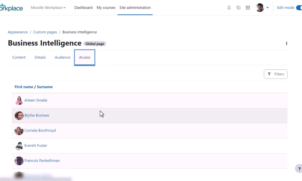 Create And Edit Custom Pages With Moodle Workplace 4