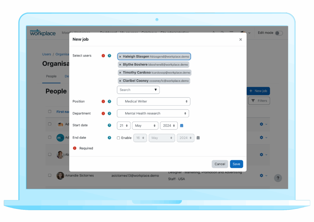 Presentamos Moodle Workplace 4.4: Desbloquear el aprendizaje autodirigido